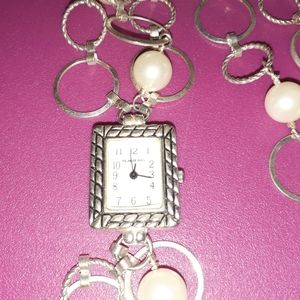 Narmi | Accessories | Narmi Double Strand Pearl Chain Watch | Poshmark